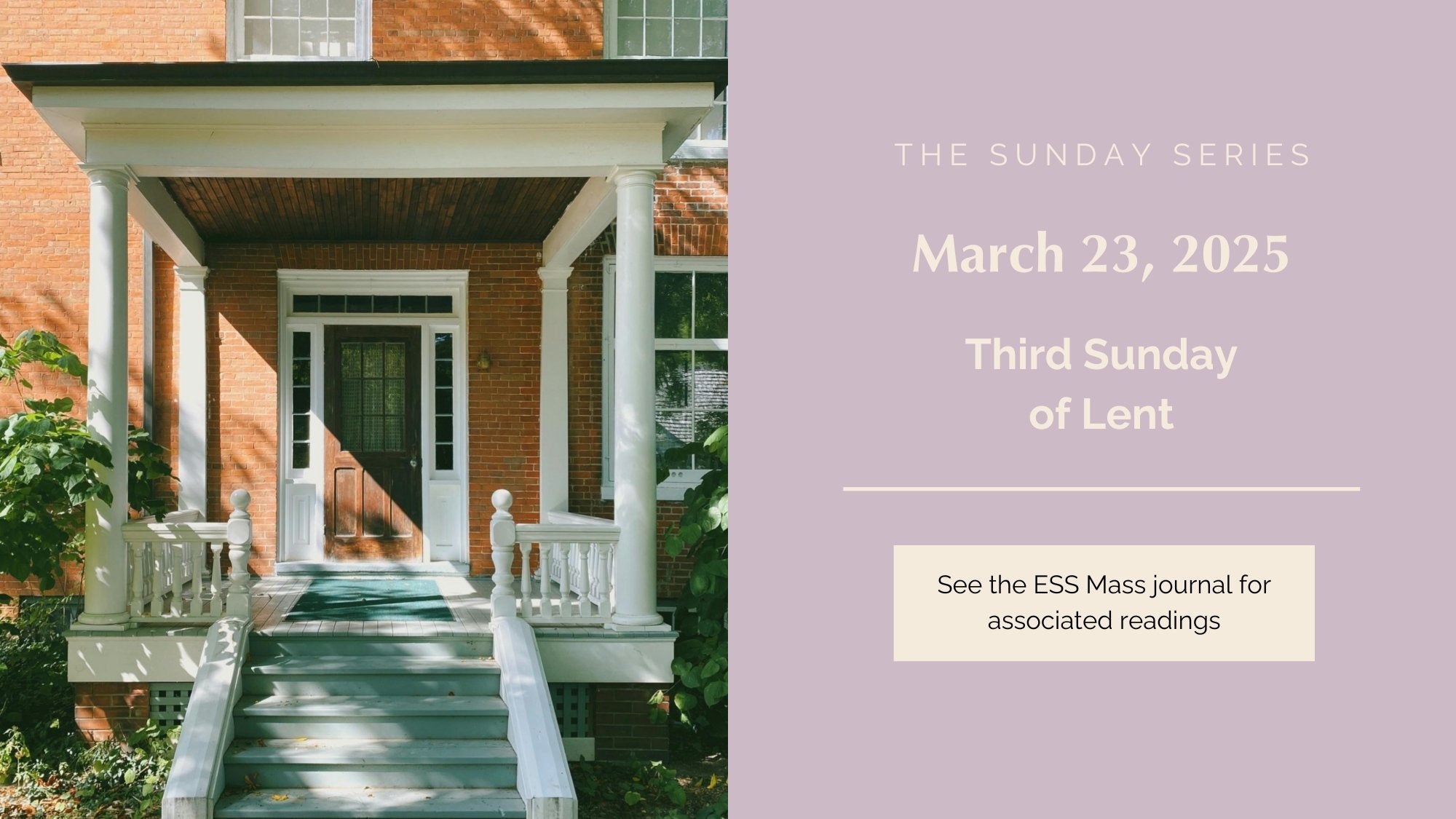 March 23, 2025: Third Sunday of Lent – Every Sacred Sunday