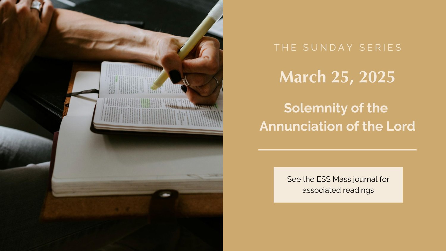 March 25, 2025: Solemnity of the Annunciation of the Lord – Every ...